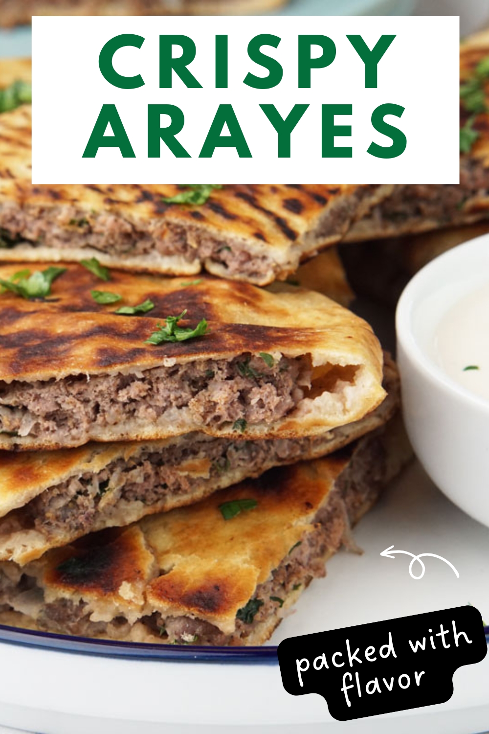 Arayes (Lebanese Crispy Meat-Stuffed Pita) - A Food Lover's Kitchen