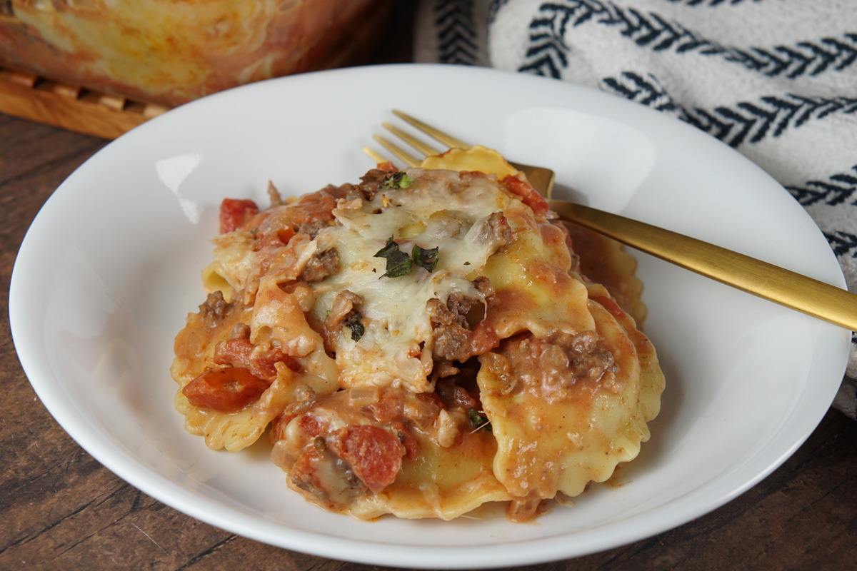 Easy Baked Ravioli Casserole - A Food Lover's Kitchen