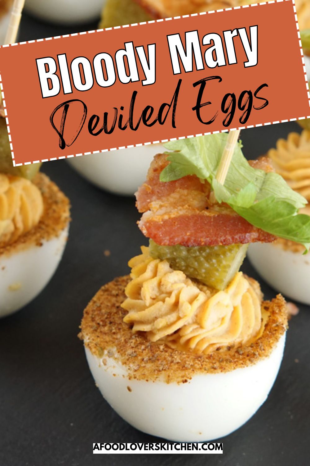 Bloody Mary Deviled Eggs - A Food Lover's Kitchen
