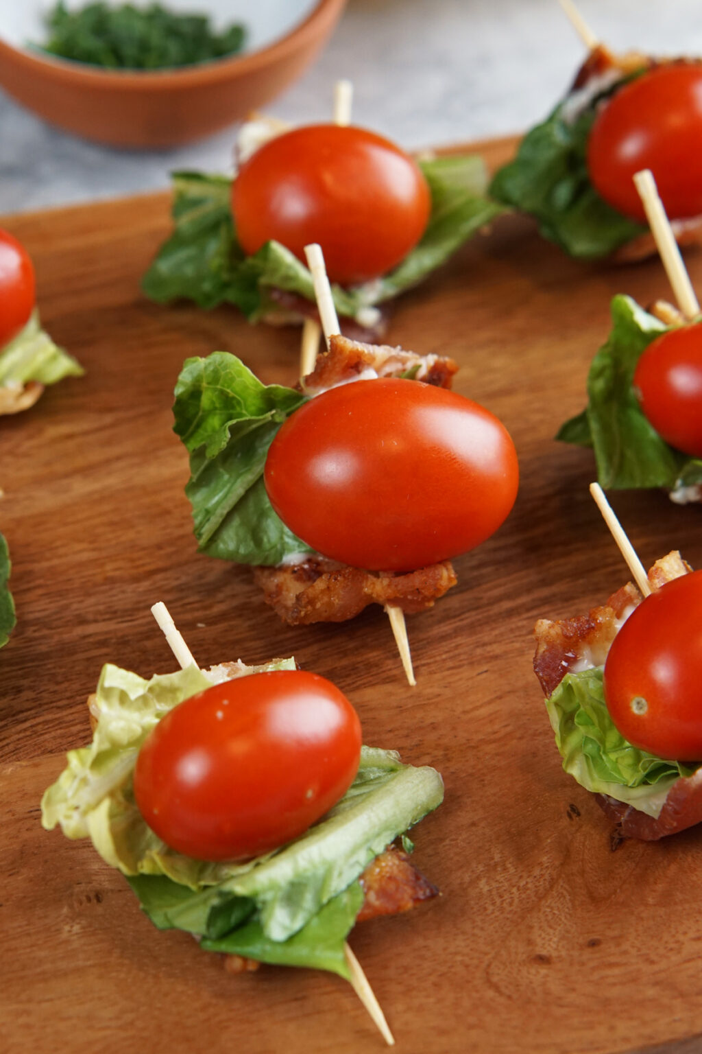 Mini BLT Party Bites - A Food Lover's Kitchen