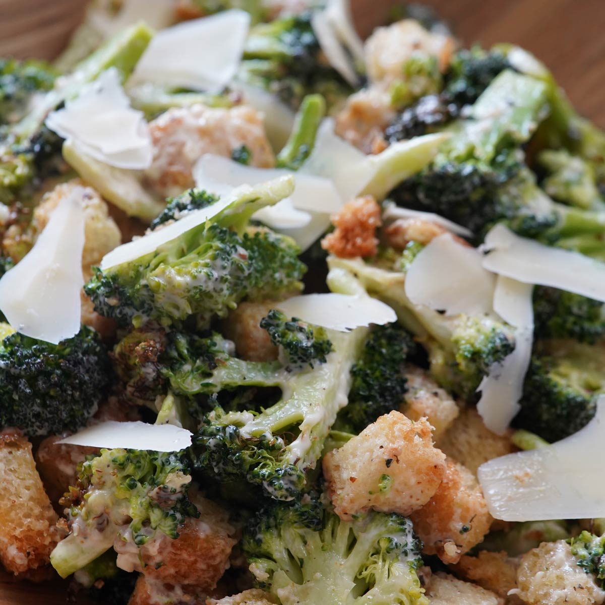 Air Fryer Roasted Broccoli Caesar Salad - A Food Lover's Kitchen