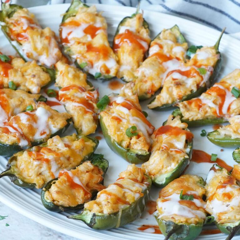 Buffalo Chicken Jalapeno Poppers - A Food Lover's Kitchen
