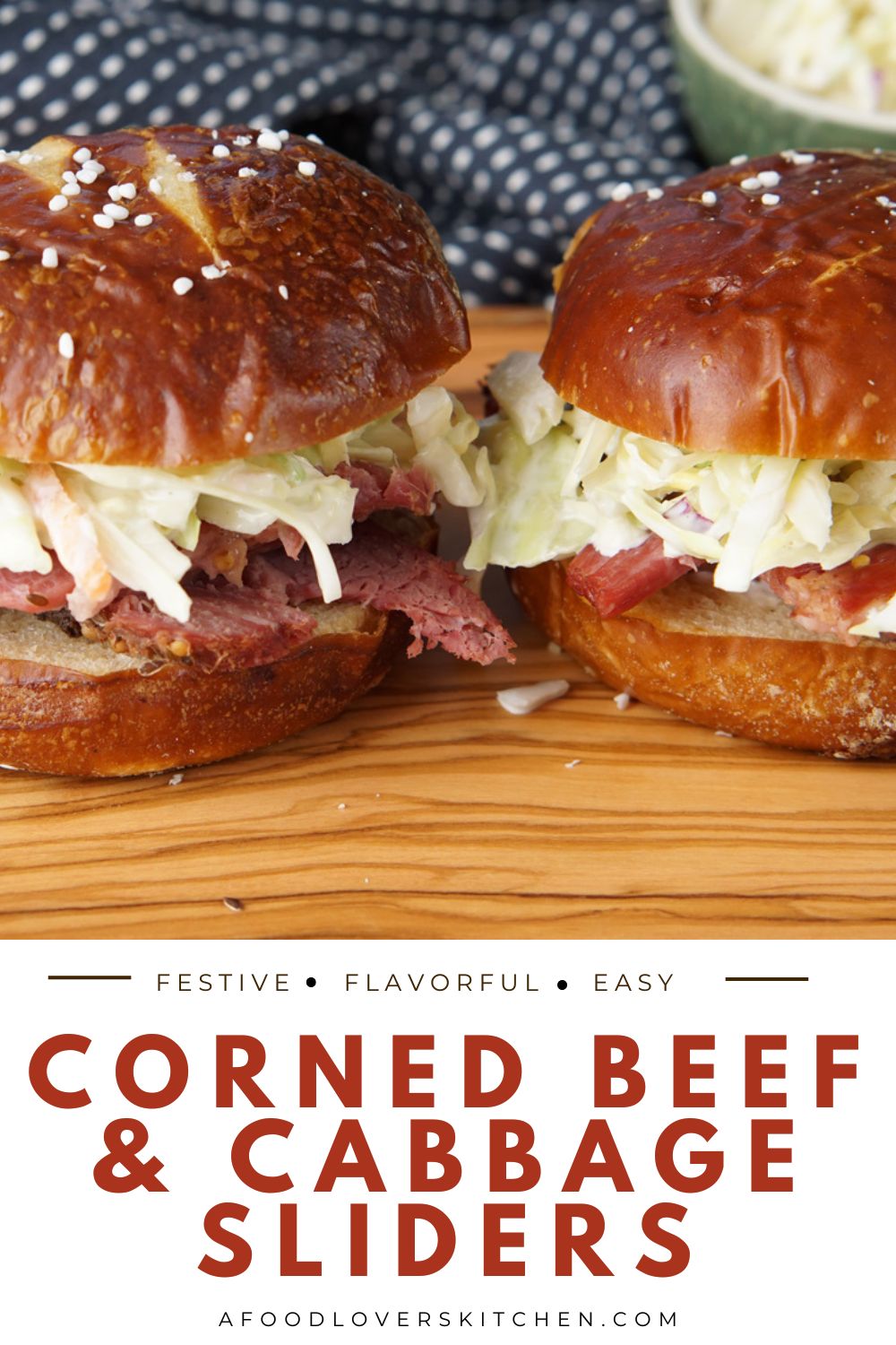 Corned Beef & Cabbage Sliders - A Food Lover's Kitchen