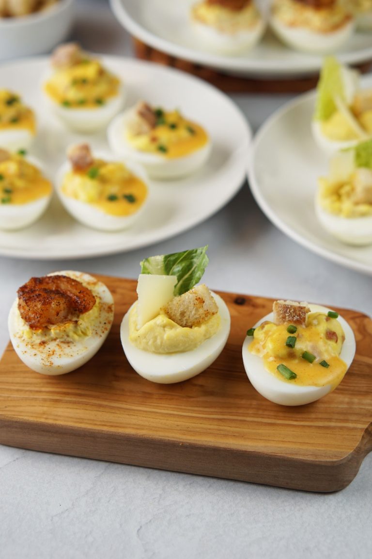 Deviled Egg Flights – 3 Ways - A Food Lover's Kitchen