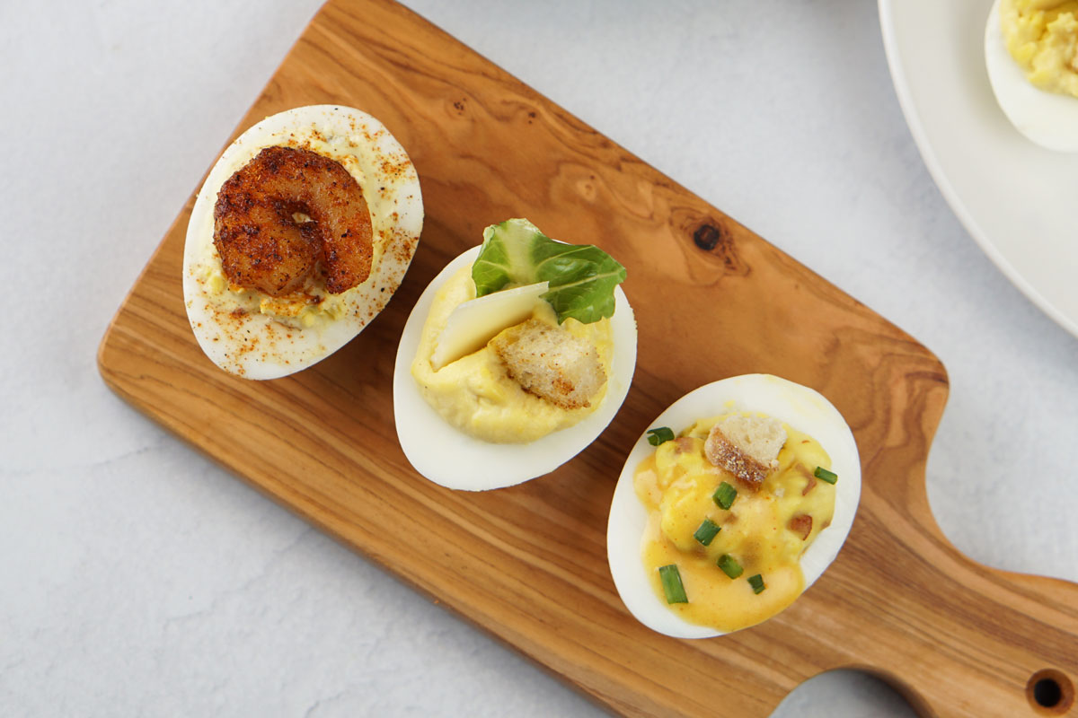 Deviled Egg Flights – 3 Ways - A Food Lover's Kitchen