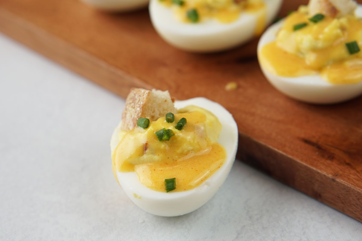 Eggs Benedict Deviled Eggs - A Food Lover's Kitchen