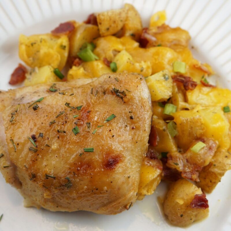 Honey Mustard Chicken & Cheesy Ranch Potatoes - A Food Lover's Kitchen
