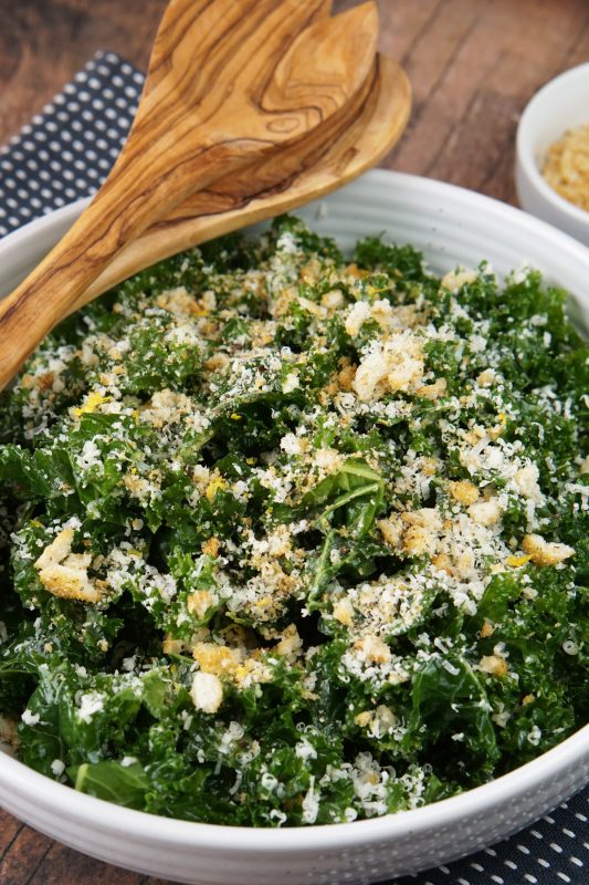 Lemon Parmesan Kale Salad - A Food Lover's Kitchen
