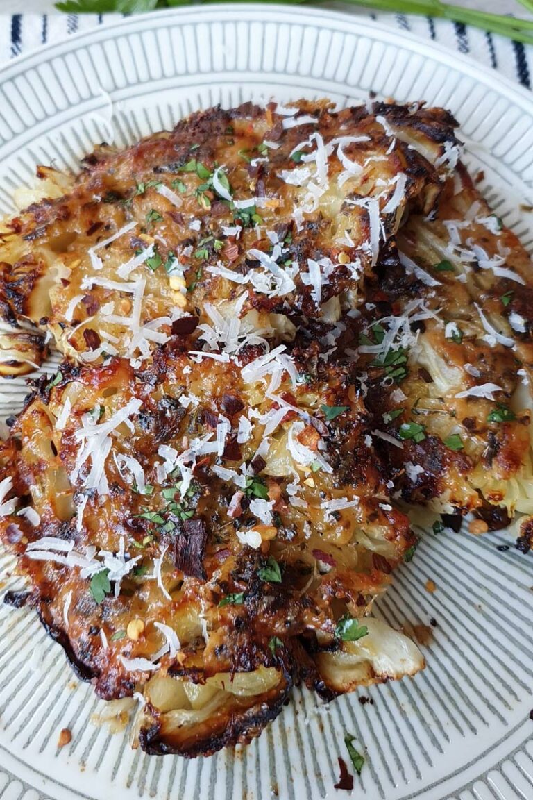 Crispy Parmesan Roasted Cabbage - A Food Lover's Kitchen