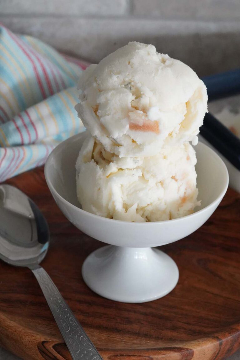 Pear Ice Cream (+Optional Blue Cheese) - A Food Lover's Kitchen