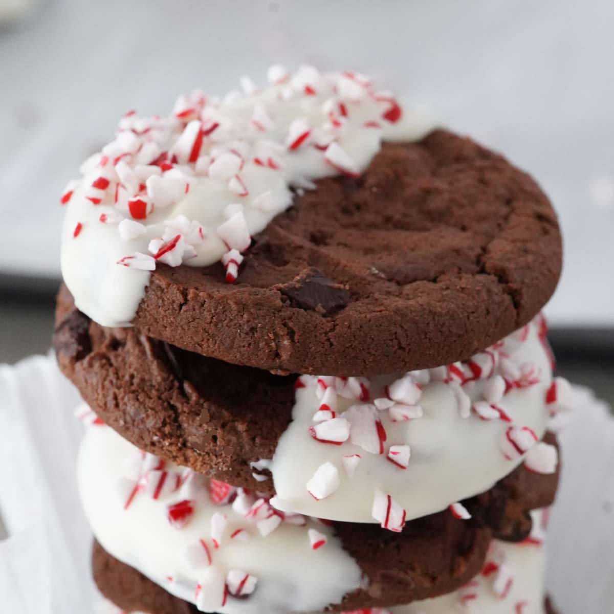 Festive Peppermint Bark Cookies - A Food Lover's Kitchen