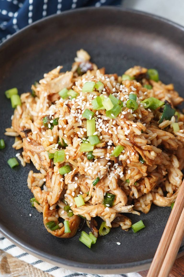 Rotisserie Chicken Scallion Rice - A Food Lover's Kitchen