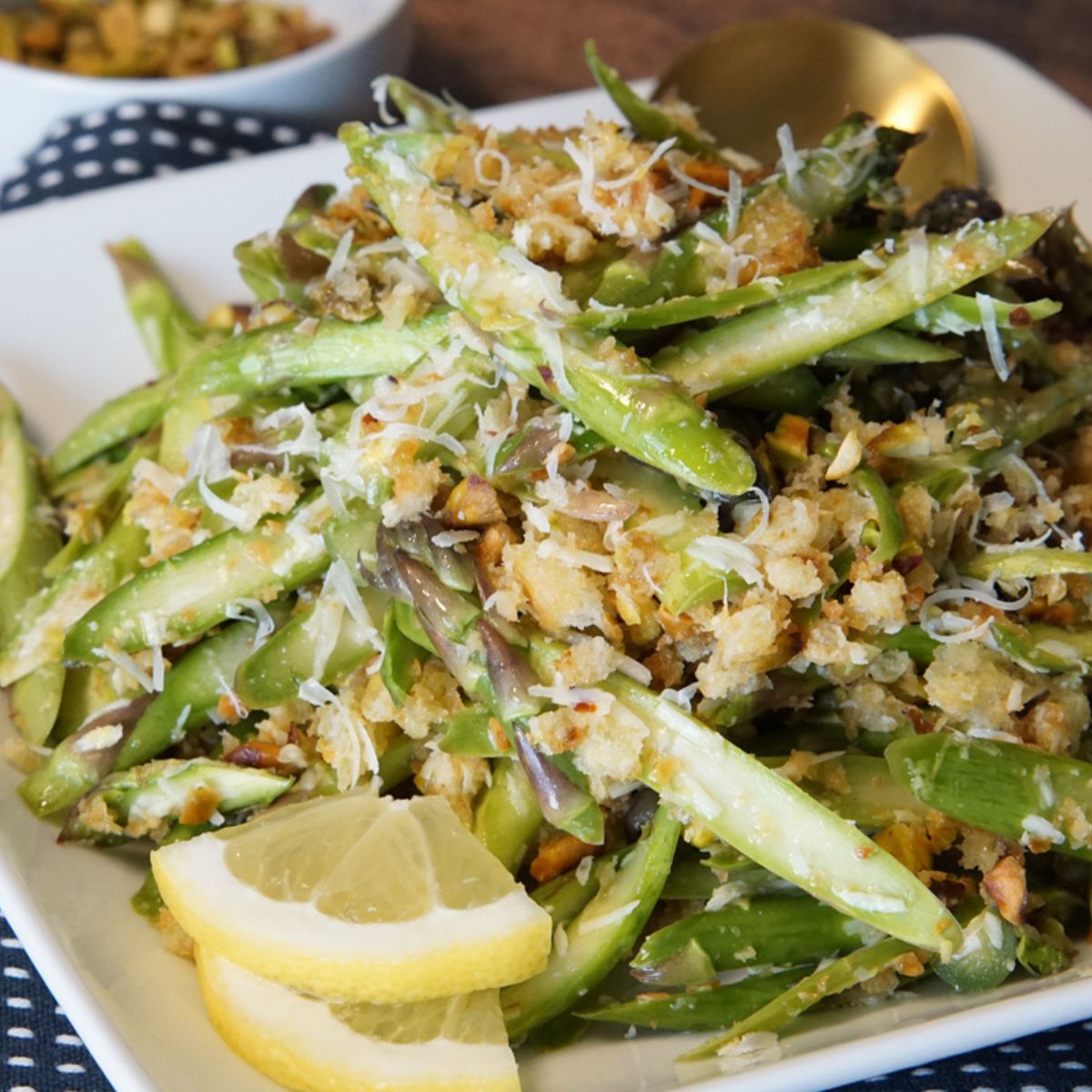 Toasted Asparagus Salad with Pistachios - A Food Lover's Kitchen
